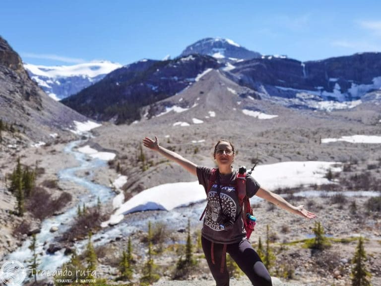 Ruta a la cascada del glaciar Bow, Parque Nacional de Banff