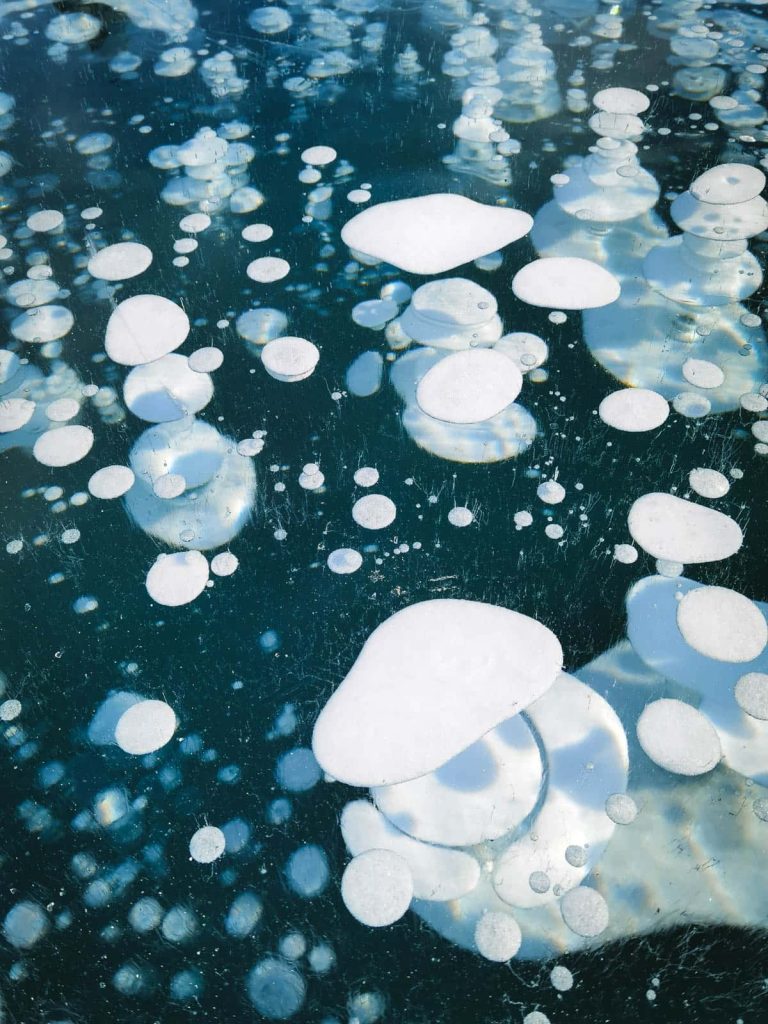 Las burbujas congeladas del lago Abraham, guía completa